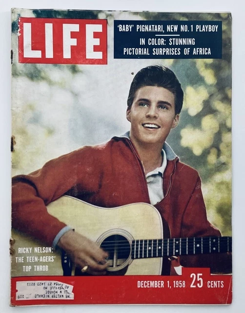 VTG LIFE MAGAZINE December 1 1958 Vol 45 No. 22 Ricky Nelson Teens' Top ...
