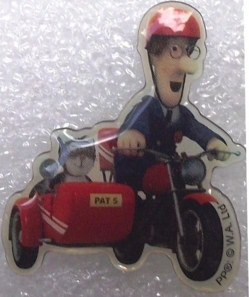 POSTMAN PAT -POSTMAN Pat & Jess in Motorcycle & Sidecar PAT5 enamel ...