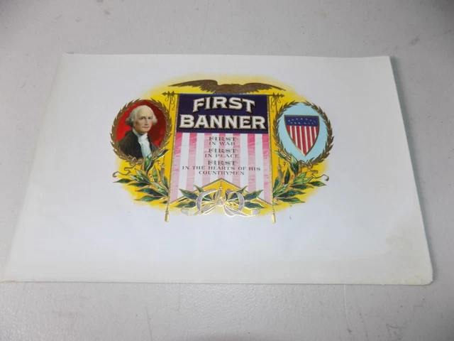 CIGAR BOX INNER LABEL, GEORGE WASHINGTON First Banner / Free Shipping £ ...