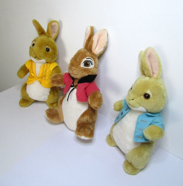 BEATRIX POTTER TY Mopsy Flopsy & Cottontail Soft Toy Plush Bundle Peter ...