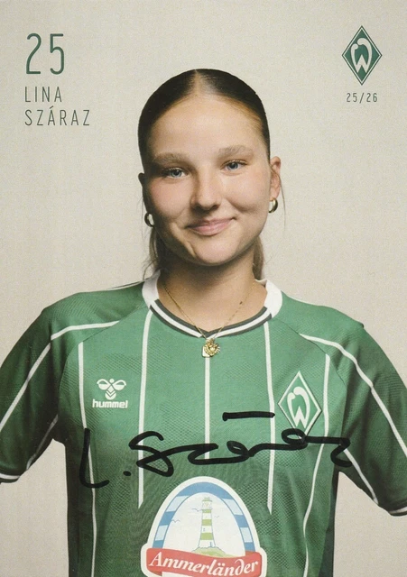 LINA SZARAZ SV Werder Bremen Frauen Autogrammkarte 2025/2026 25/26 EUR ...