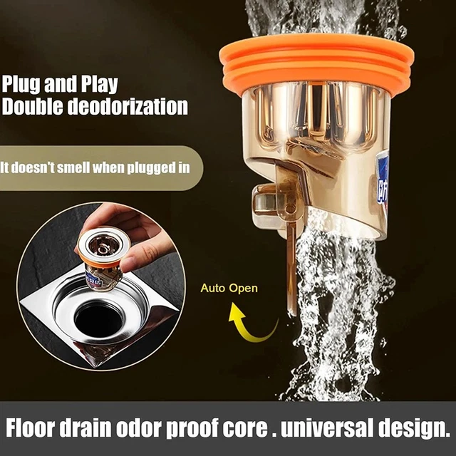 SELF-CLOSING ODOR AND Insect Proof Floor Drain Core Deodorant Anti-Odor ...