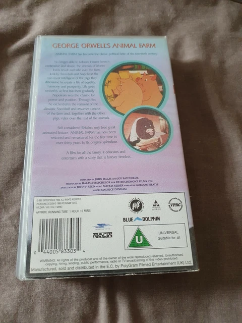 ANIMAL FARM VHS Animated 1999 EUR 3,50 - PicClick FR