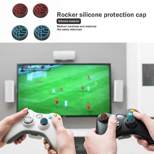 4PCS CONTROLLER THUMB Stick Grip Cap for PS5/PS4/Xbox One (2xRed ...