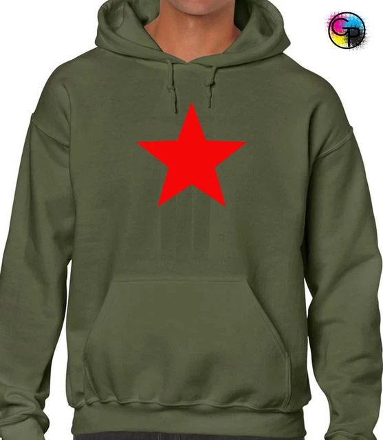 RED STAR HOODY Hoodie Communist Che Guevara Revolution £19.99 - PicClick UK
