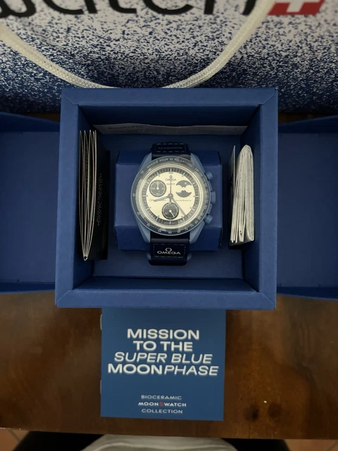 OMEGA X SWATCH Moonswatch Mission To The Super Blue Moonphase NUOVO/NEW EUR 500,00 - PicClick IT