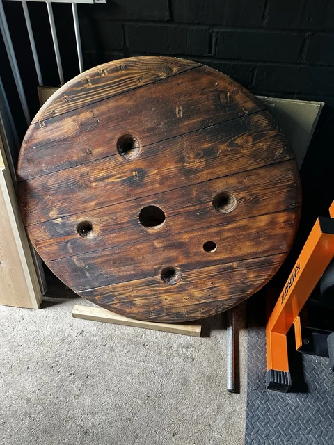 Rustic Wood Spool / Wire Reel - 11.75in Wide X 8in High With 6in Drum ...