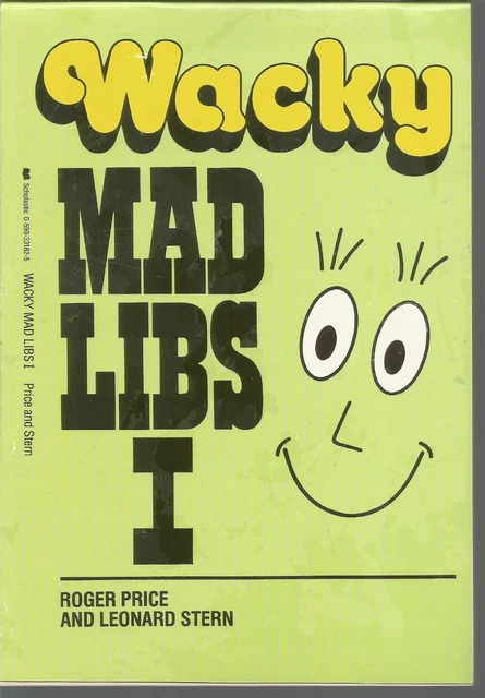WACKY MAD LIBS I Roger Price Leonard Stern PB 1985 EUR 0,96 - PicClick FR