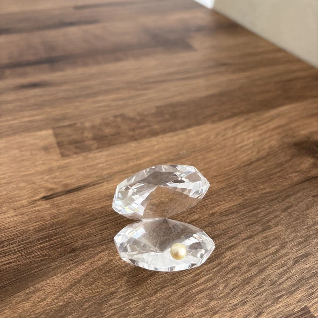 VINTAGE CRYSTAL OYSTER Clam Shell With Pearl £6.52 - PicClick UK