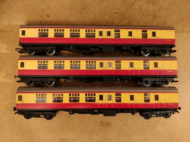 3 BR MK1 Coaches for Hornby TRIANG 00 Gauge Train Sets £27.73 - PicClick UK