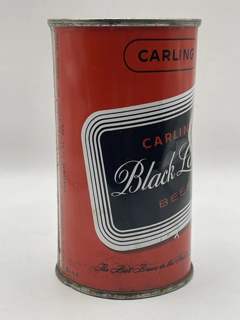 VINTAGE CARLING BLACK LABEL Flat Top Beer Can Unopened Belleville ...