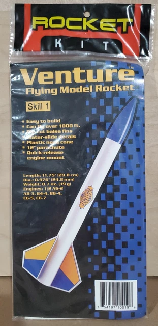 VINTAGE VENTURE, HIGH Performance Rocket Kit by Custom Model Rocket Co ...