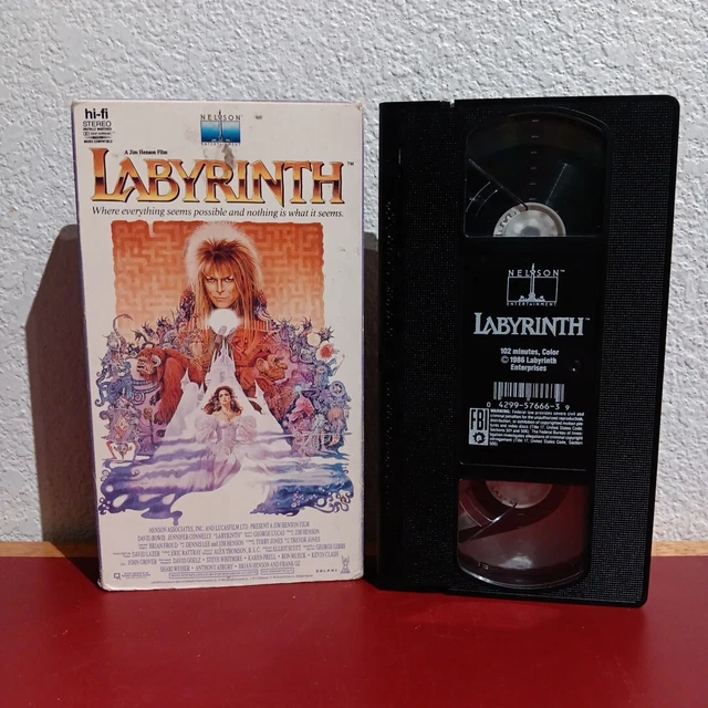 LABYRINTH (VHS, 1986) David Bowie Jim Henson Fantasy/Adventure Cult ...
