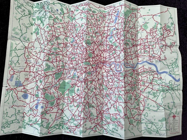 1975 LONDON BUSES map and list of routes London Transport - No. 1 £6.99 ...