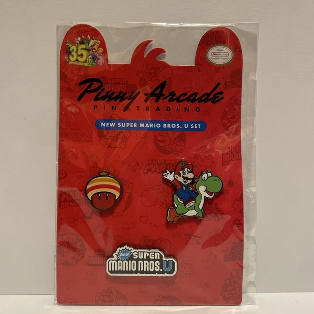 NINTENDO PINNY ARCADE New Super Mario Bros. U 35th Anniversary 3 Pins ...