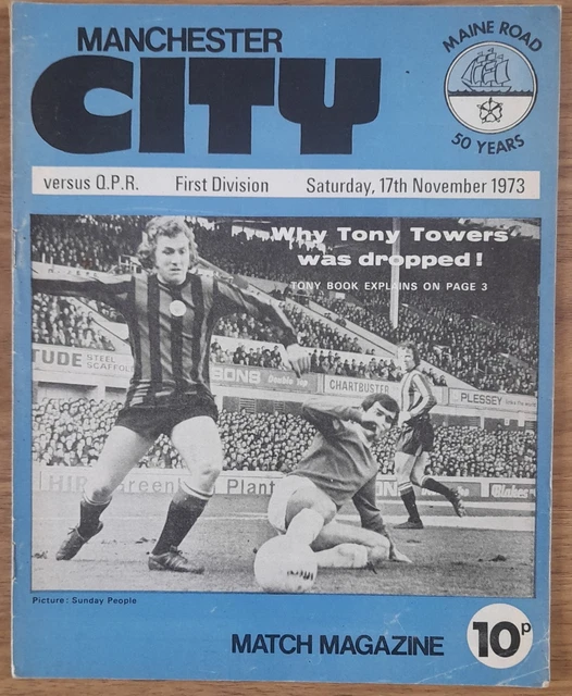 1973-74 MANCHESTER CITY vs QPR Football Programme £3.42 - PicClick UK