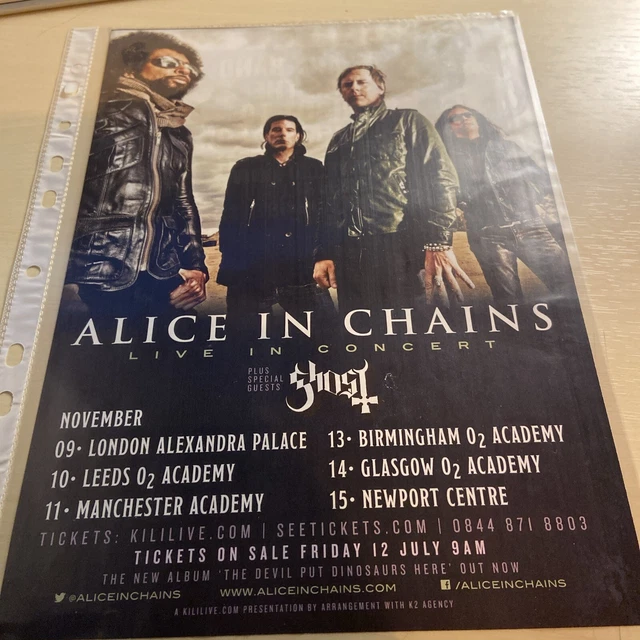 ALICE IN CHAINS Concert Original Advert/ Poster/Clipping EUR 5,85 ...