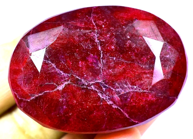 RARE 436.10 CT Naturel Géante Rubis Rouge Certifié Museum Grade Ovale ...