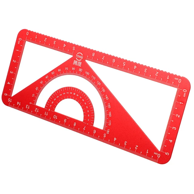 METAL RULER 17.00X7.00X0.10CM Aluminum Alloy Office Rulers for Drawing ...