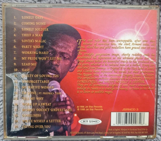 REGGAE MAX - Gregory Isaacs **ALBUM CD RARE** 1996 EUR 9,40 - PicClick FR