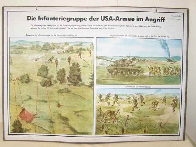 WALL CHART LEARNINGBOARD of the Nva Infantrygroup USA Army IN Attack Nr ...