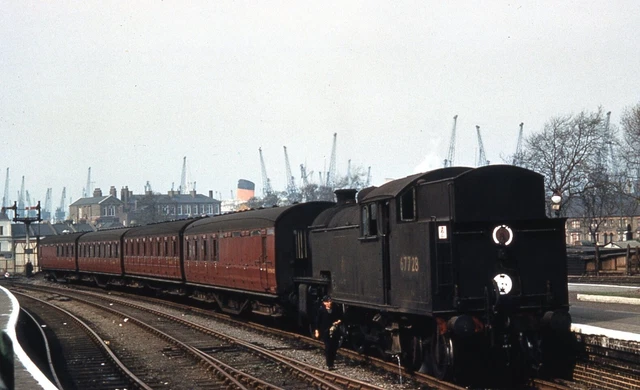COLOUR RAIL SLIDE, BRE1660, LNER L1, 67728, West Woolwich, Mar 61 £1.15 ...
