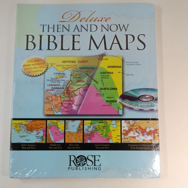 DELUXE THEN AND Now Bible Map Book by Rose Publishing EUR 70,42 ...