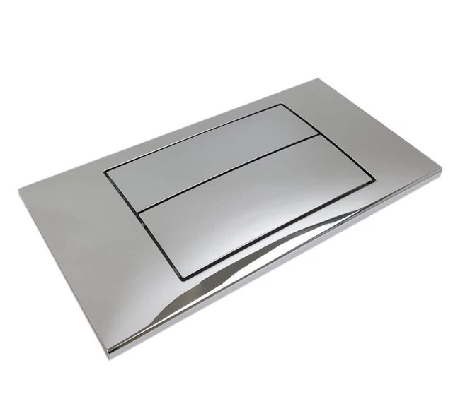ROCA DUPLO CONCEALED Cistern Dual Flush Operating Plate Button Chrome ...