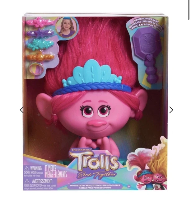TROLLS DREAMWORKS ANIMATION'S Trolls Band Together Poppy Styling Head ...