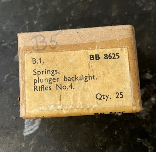 ORIGINAL BOX OF 25x Lee Enfield No4 Backsight Plunger SPRINGS Rear ...