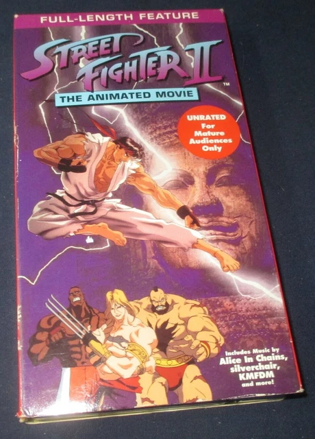 STREET FIGHTER II: The Animated Movie (VHS, 1996, Unrated Version) $9. ...