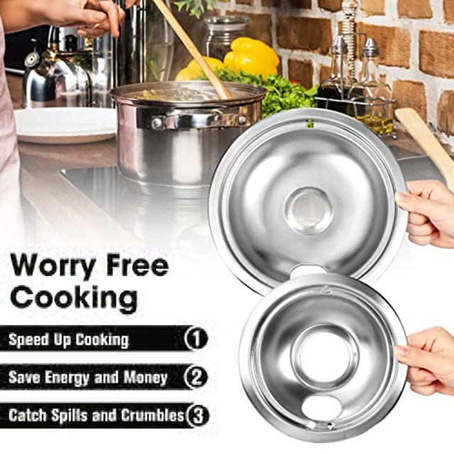 HIGH PERFORMANCE DRIP Pan Kit Compatible with Various Electric Cooktop ...