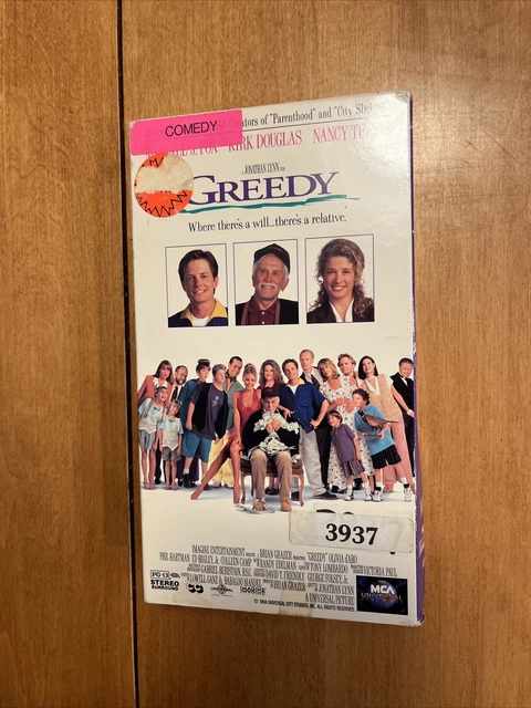 GREEDY VHS VIDEO Michael J. Fox Kirk Douglas Nancy Travis £5.70 ...