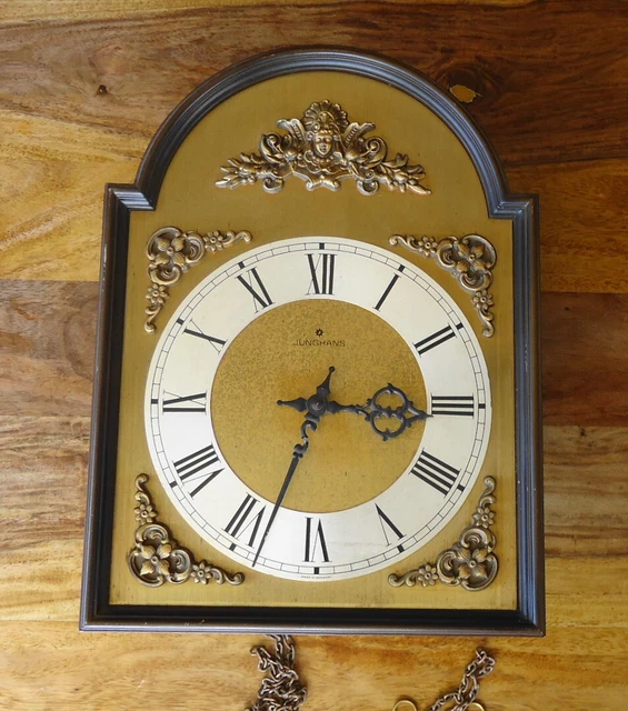 OLD JUNGHANS WALL clock / pendulum clock / gong percussion / defective ...