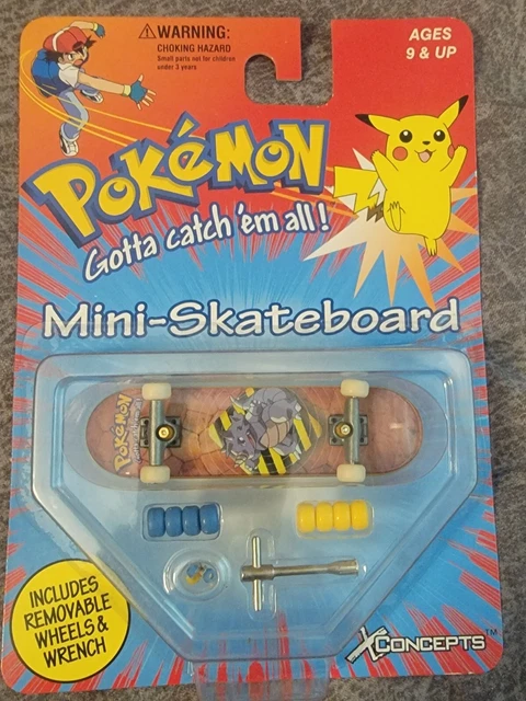 RARE VINTAGE 1999 Rydon Pokémon Doigt Mini-Skateboard XConcepts NEUF ...