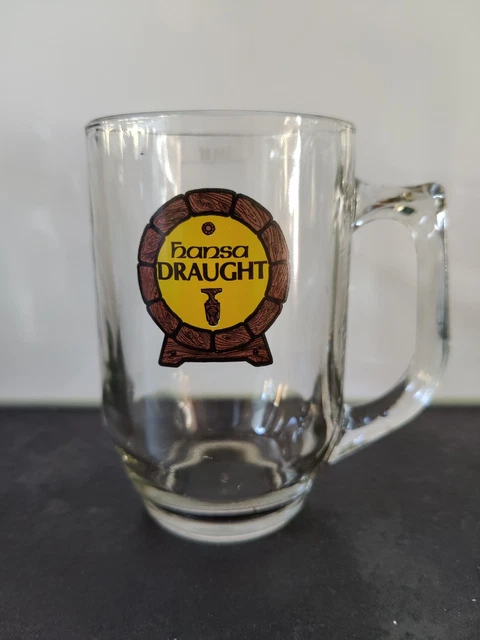 ALTES BIERGLAS, GLASKRUG Hansa Draught (Swakopmund, Namibia) 500ml EUR ...