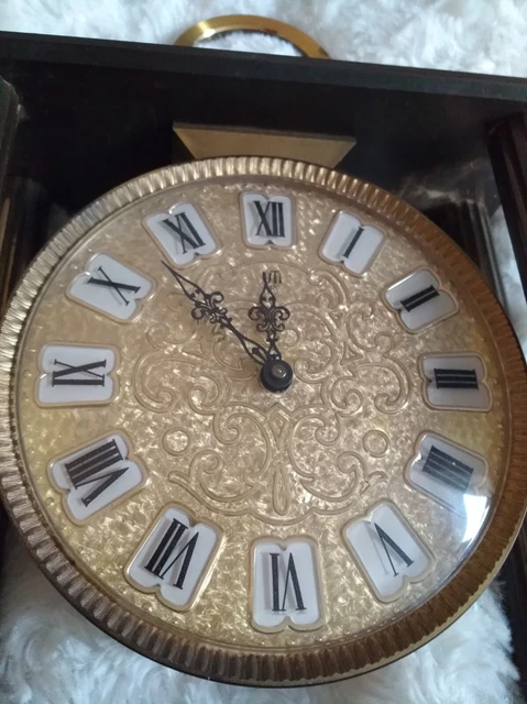 PENDULE DE TABLE UTI 8 jours a colonnes bronze mecanique bon état EUR ...