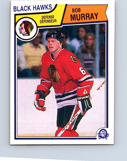 CARTE HOCKEY VINTAGE O-Pee-Chee 1983 Chicago Faucons Noirs Bob Murray ...