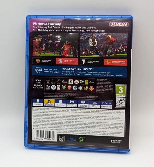 PRO EVOLUTION SOCCER PES 2020 PlayStation 4 (PS4)...disco perfetto EUR ...