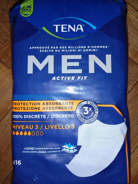LOT DE 9 TENA MEN Super Niveau 3 Bte/16 Protection Absorbante Homme ...