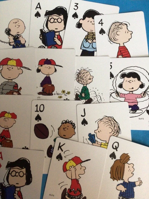NEW COMPLETE DECK, peanuts, playing cards, Charlie Brown Snoopy, Lucy ...
