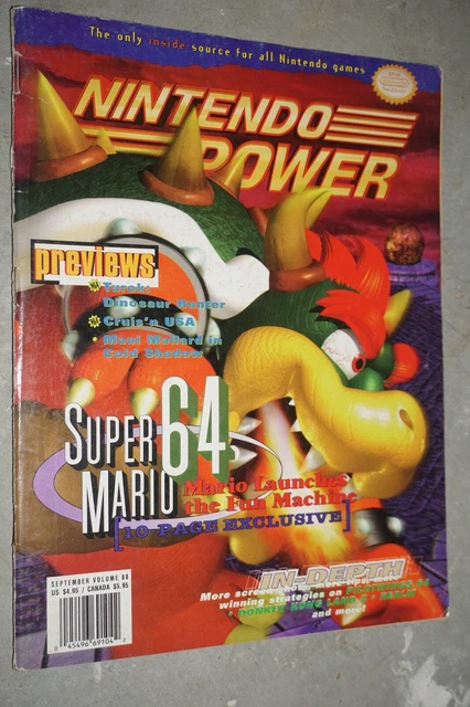NINTENDO POWER VOLUME 88 Super Mario 64 Magazine GREAT Shape w/ Poster ...