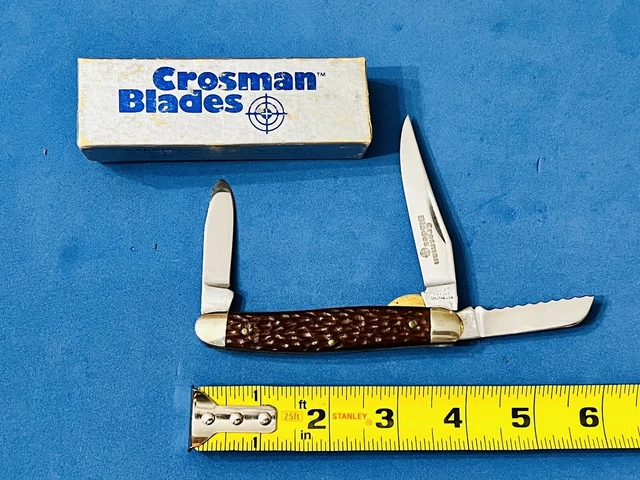 CROSSMAN BLADES 910A Stainless Usa Delrin Linerlock Stockman Knife W ...