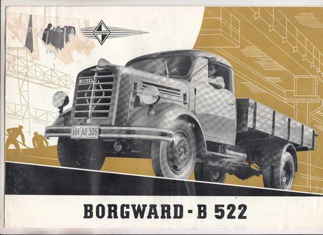 PROSPEKT BORGWARD B522 LKW Truck Kipper 1959 original ! (D EUR 9,95 ...