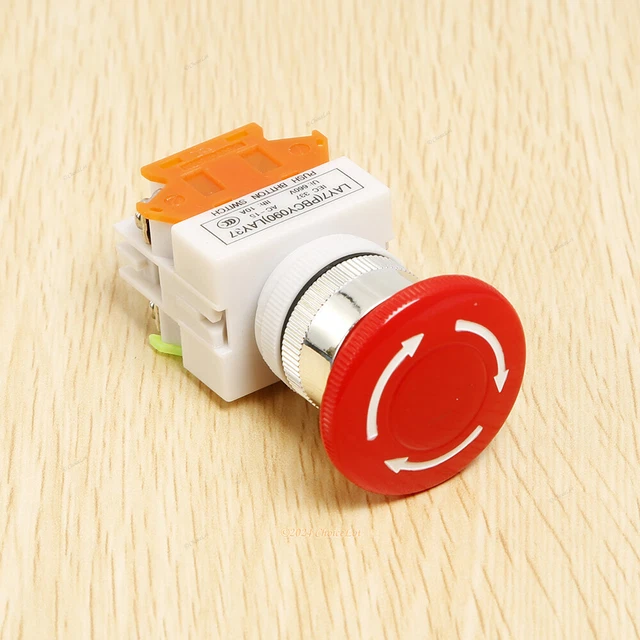 660V 10A SELF-LOCKING Red Emergency Stop Switch Push Button 1NC 1NO For ...