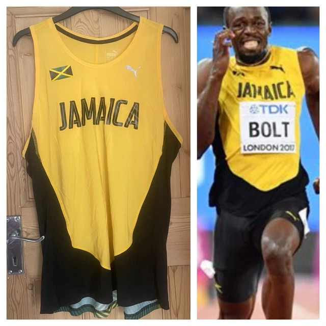 PUMA PRO ELITE 2017 Jamaica Usain Bolt Men’s Running Singlet Vest Size ...