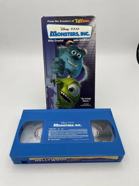 DISNEY - PIXAR Monsters, Inc. 2002 [VHS] Blue Tape Hollywood Video Rare ...
