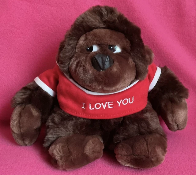 INFINITE DESIGNS “I Love You” Brown Gorilla Side Eye Soft Plush Toy 8 ...