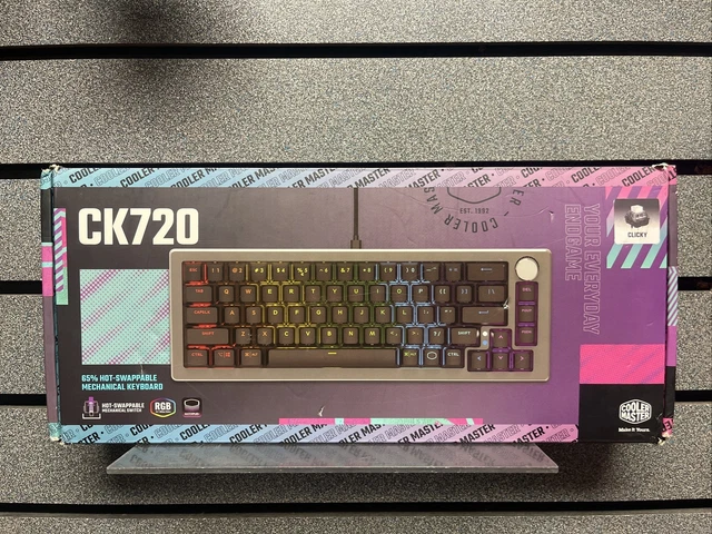 COOLER MASTER 65% Hot-Swappable Mechanical Keyboard CK720 Gray RGB ...