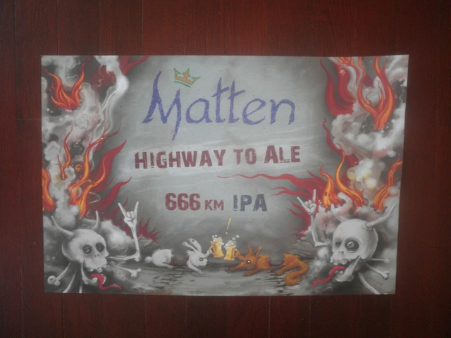 AFFICHE MATTEN HIGHWAY To Ale Hell 666 Ipa Biere Craft Artisanale ...